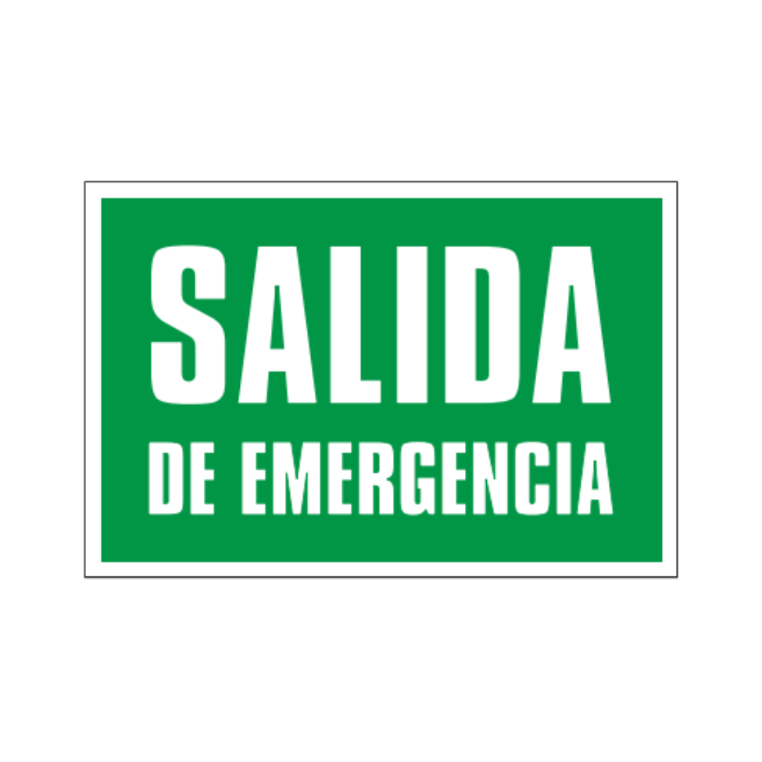Señal Vinil Salida De Emergencia Damajer